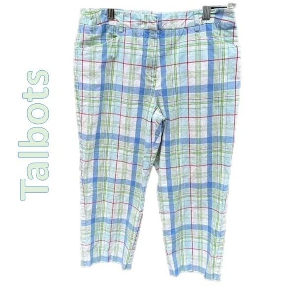 Talbots | Pants & Jumpsuits | Talbots Petite Madras Plaid Capri Pants 6p | Poshmark
